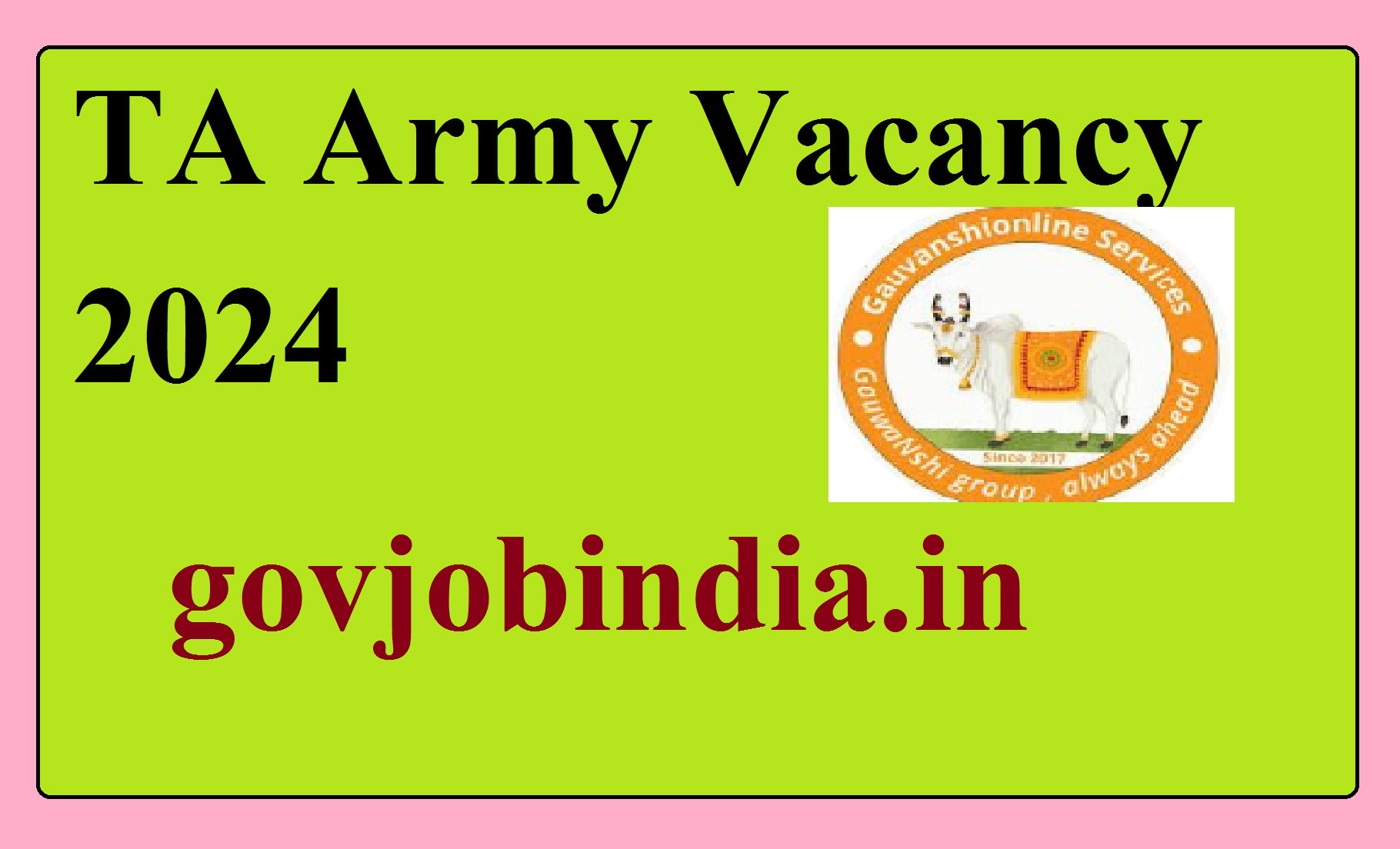 TA Army Vacancy 2024 Offline form download and apply
