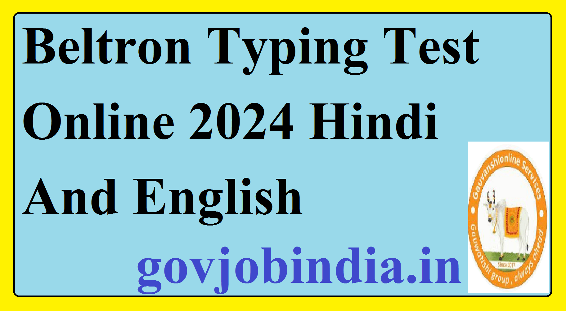 Beltron Typing Test Online 2024 Hindi And English - Government Jobs in ...
